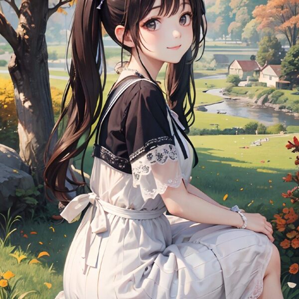 水着姿の金髪巨乳美少女 Ai Art【エロ画像r18】